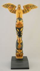 Simon Charlie | Coast Salish Model Pole Signed Simon Charlie 4/1982 ...