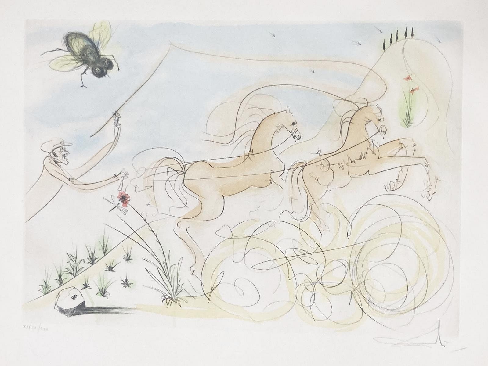 Salvador Dalí | Salvador Dali - Le Coche et le Mouche (1974) | MutualArt