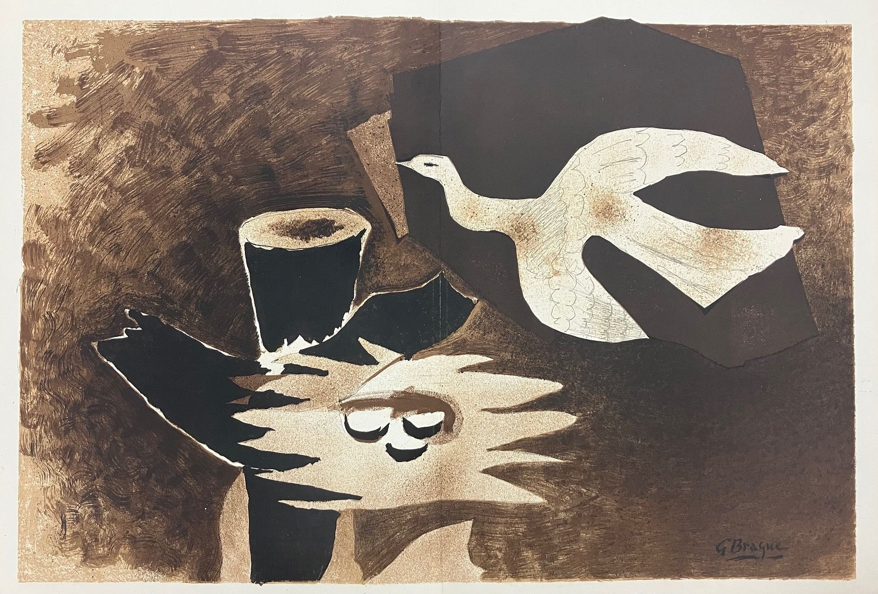 Georges Braque | Georges Braque - L'oiseau et son nid (1956) | MutualArt