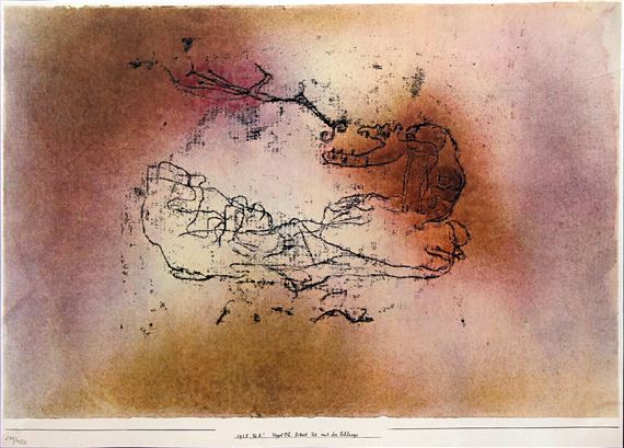 Paul Klee | Paul Klee - The Bird Ph. Feeds UR with the Snake | MutualArt