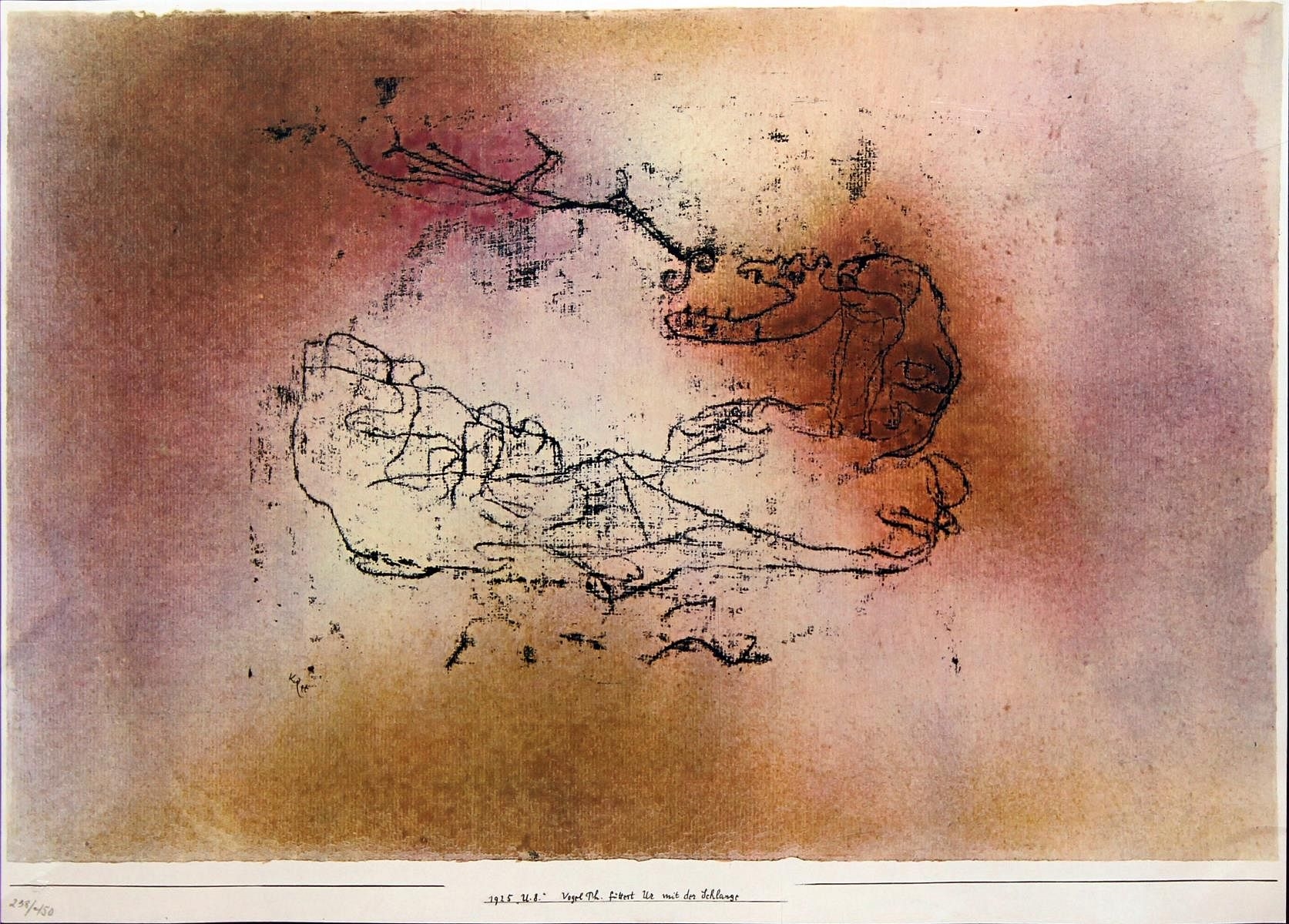 Paul Klee | Paul Klee - The Bird Ph. Feeds UR with the Snake | MutualArt