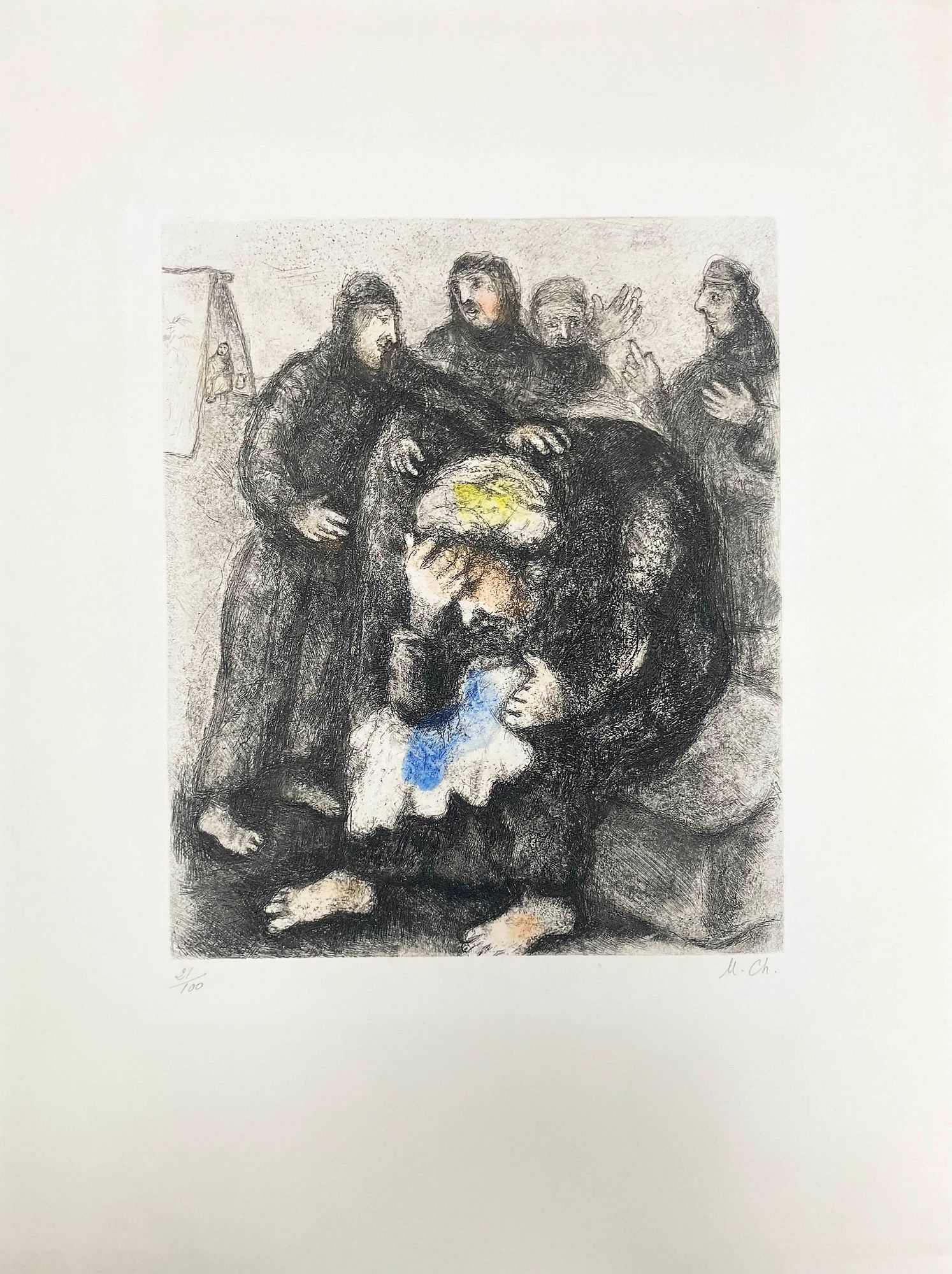 Marc Chagall | Marc Chagall - Jacob Weeping for Joseph (1952) | MutualArt