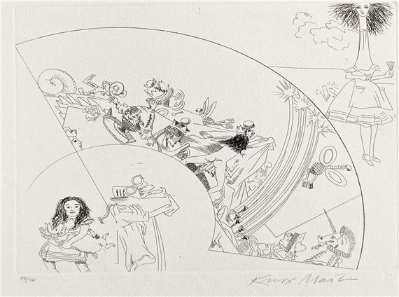 Knox Martin | Knox Martin - Untitled (Alice In Wonderland (1972 ...