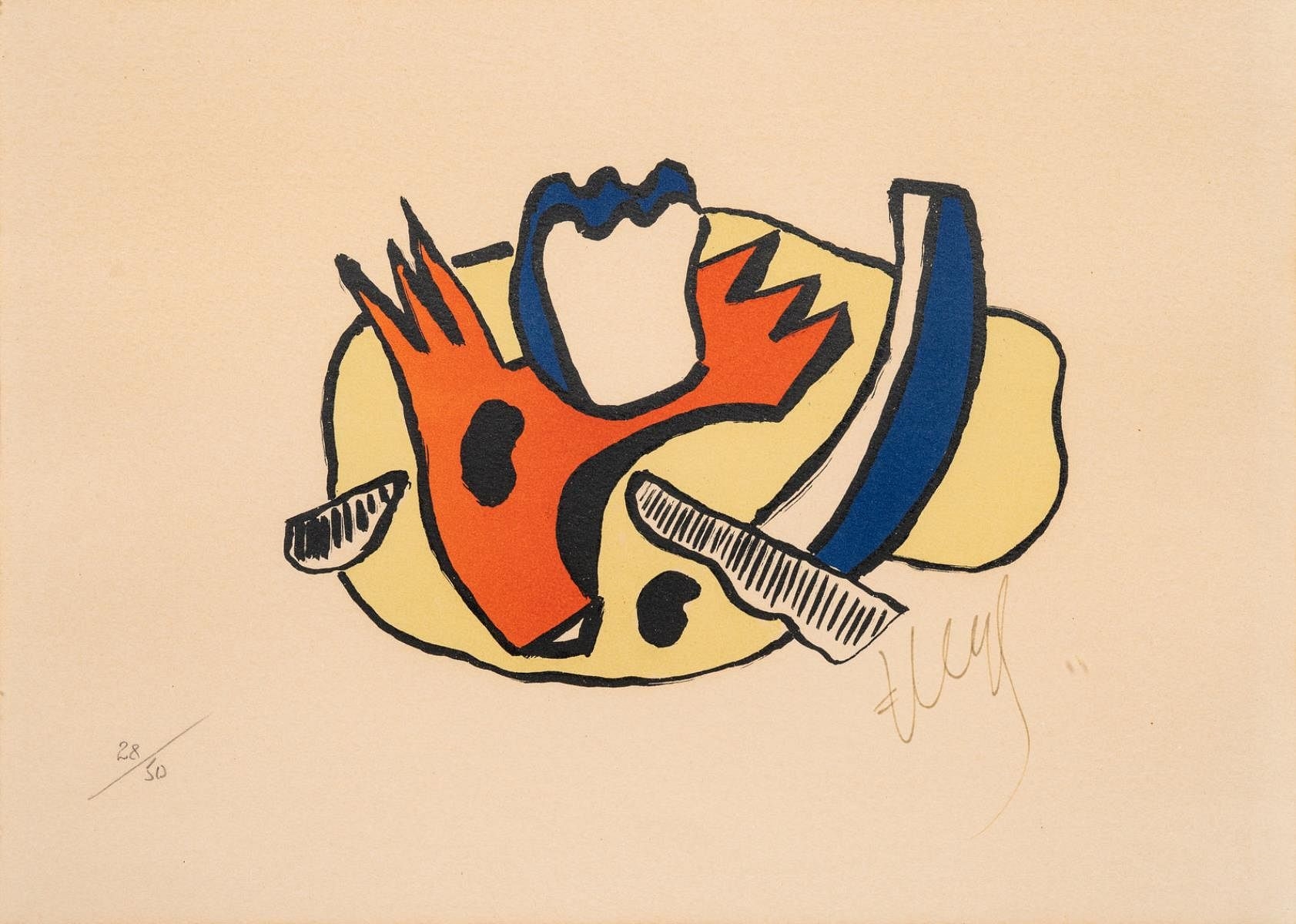 Fernand Léger | Fernand Leger - Still Life (1951) | MutualArt