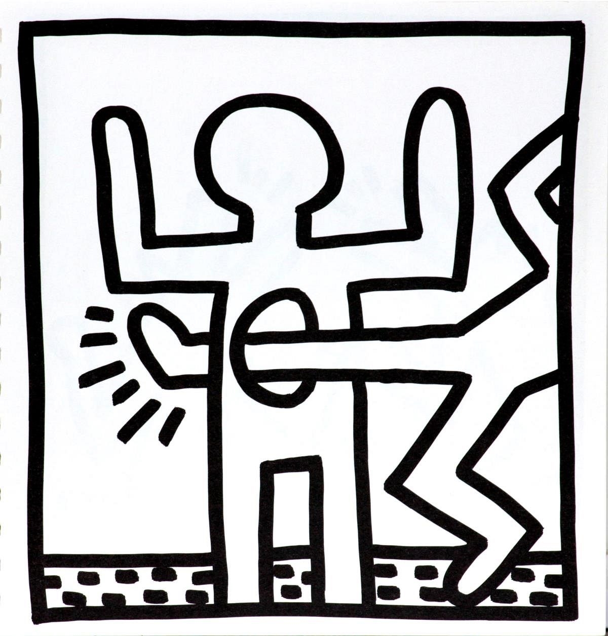 Keith Haring | Keith Haring - Untitled (Kicking Through | MutualArt