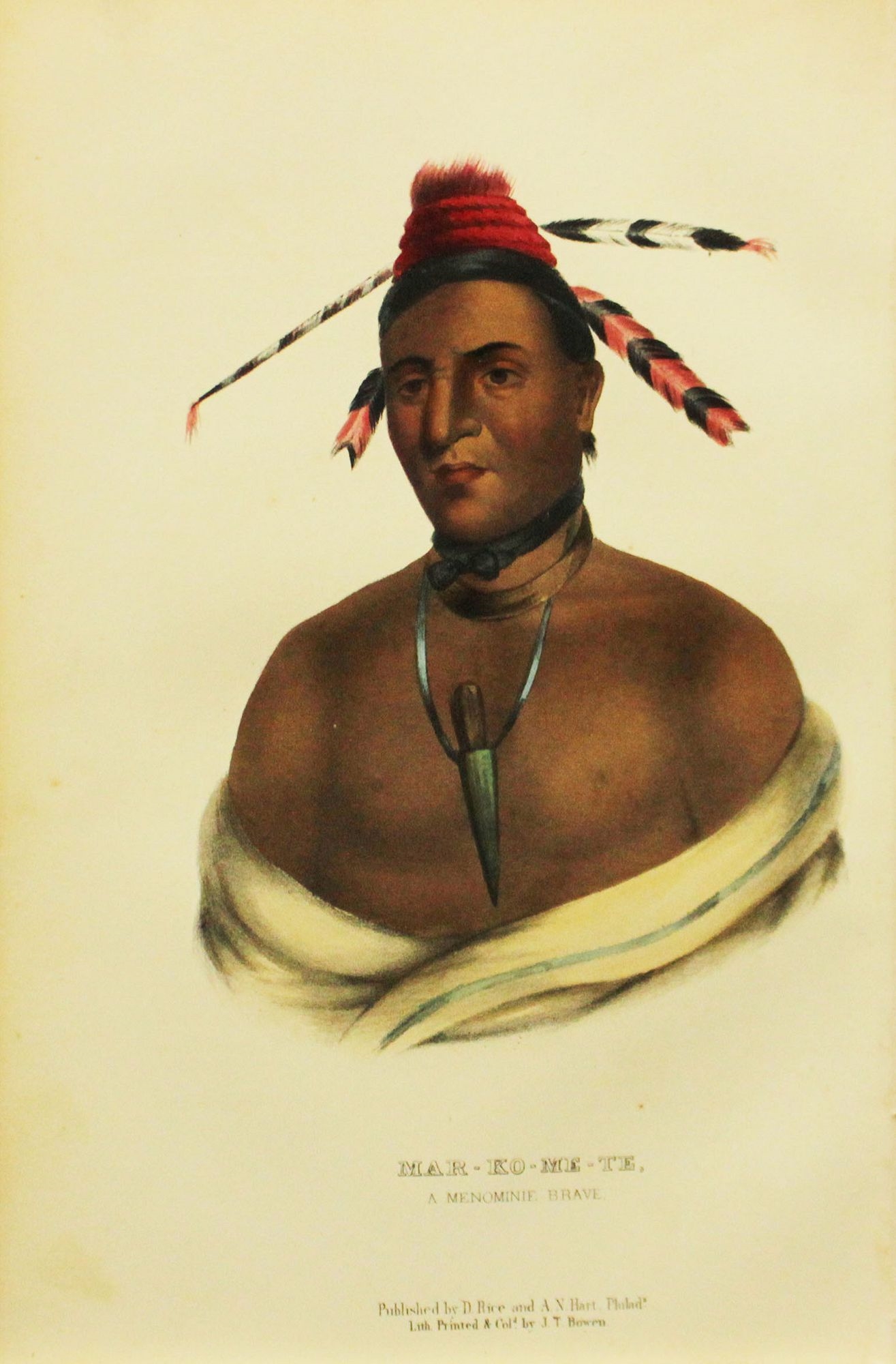 Charles Bird King | Charles Bird King - Mar Ko Me Te A Menominie Brave ...