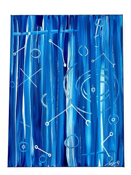 Matthew Steinberg | Matthew Steinberg - Blue Abstract (2018) | MutualArt