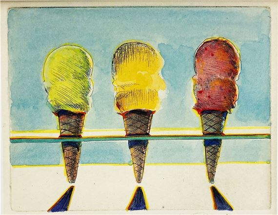 Wayne Thiebaud | Wayne Thiebaud - Sugar Cones | MutualArt