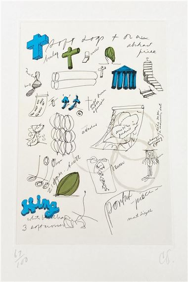 Claes Oldenburg | Claes Oldenburg - Notes in Hand 3 (1972) | MutualArt