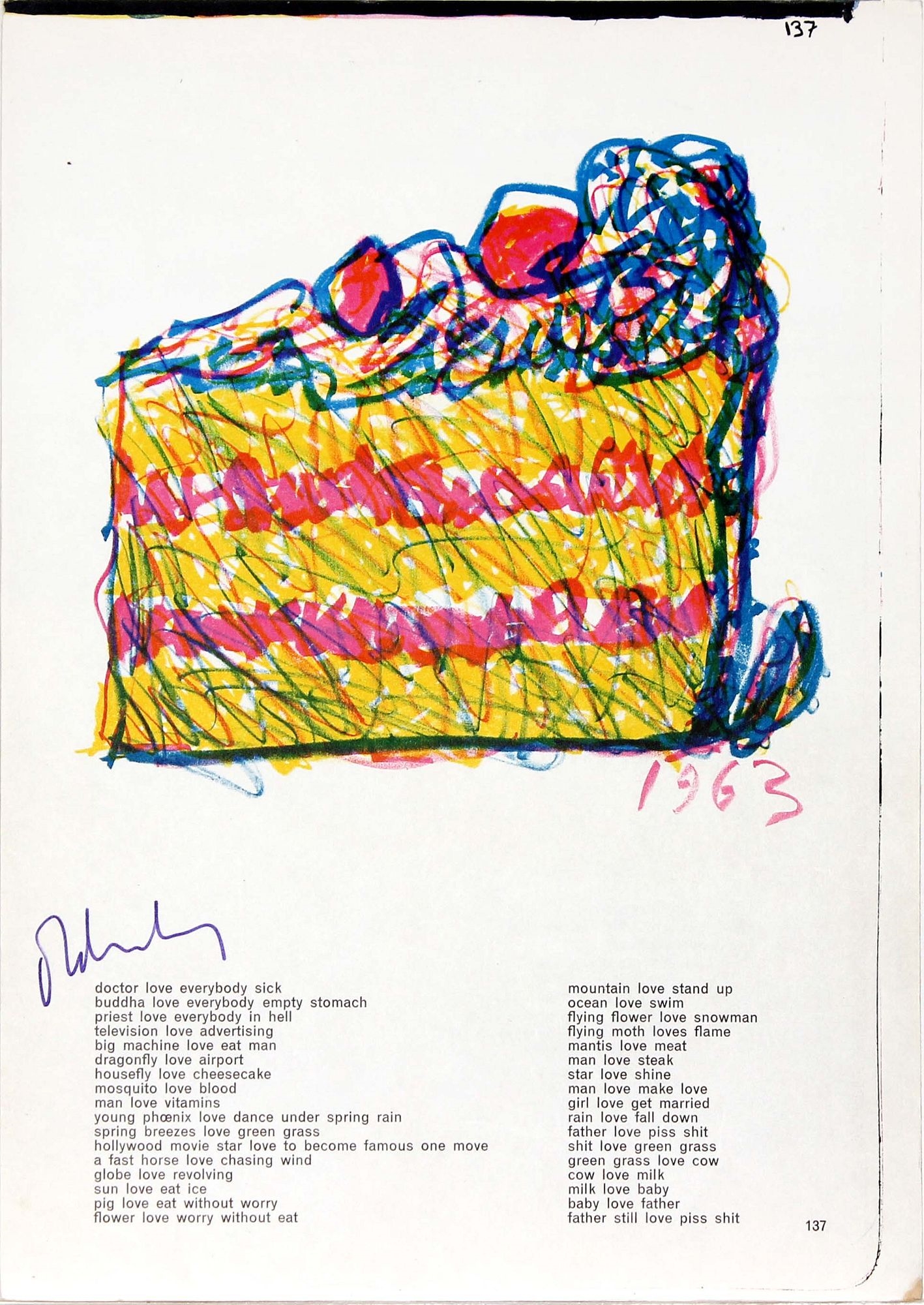 Claes Oldenburg | Claes Oldenburg - Slice of Cake from One Cent Life ...