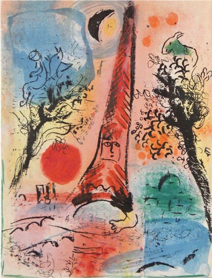 Marc Chagall | Marc Chagall - Vision of Paris (1960) | MutualArt