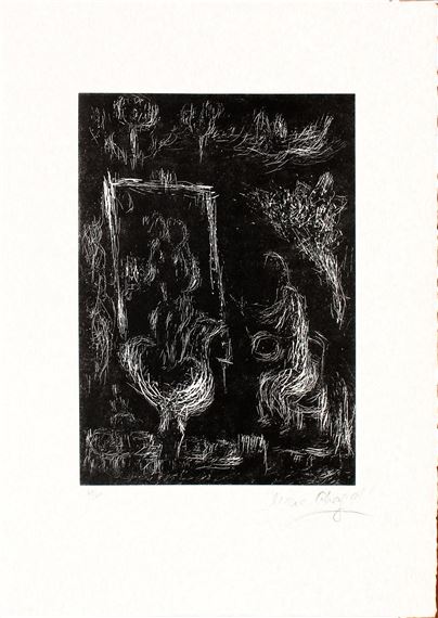 Marc Chagall | Marc Chagall - La Nuit Il Vole un Ange Dans le Ciel ...