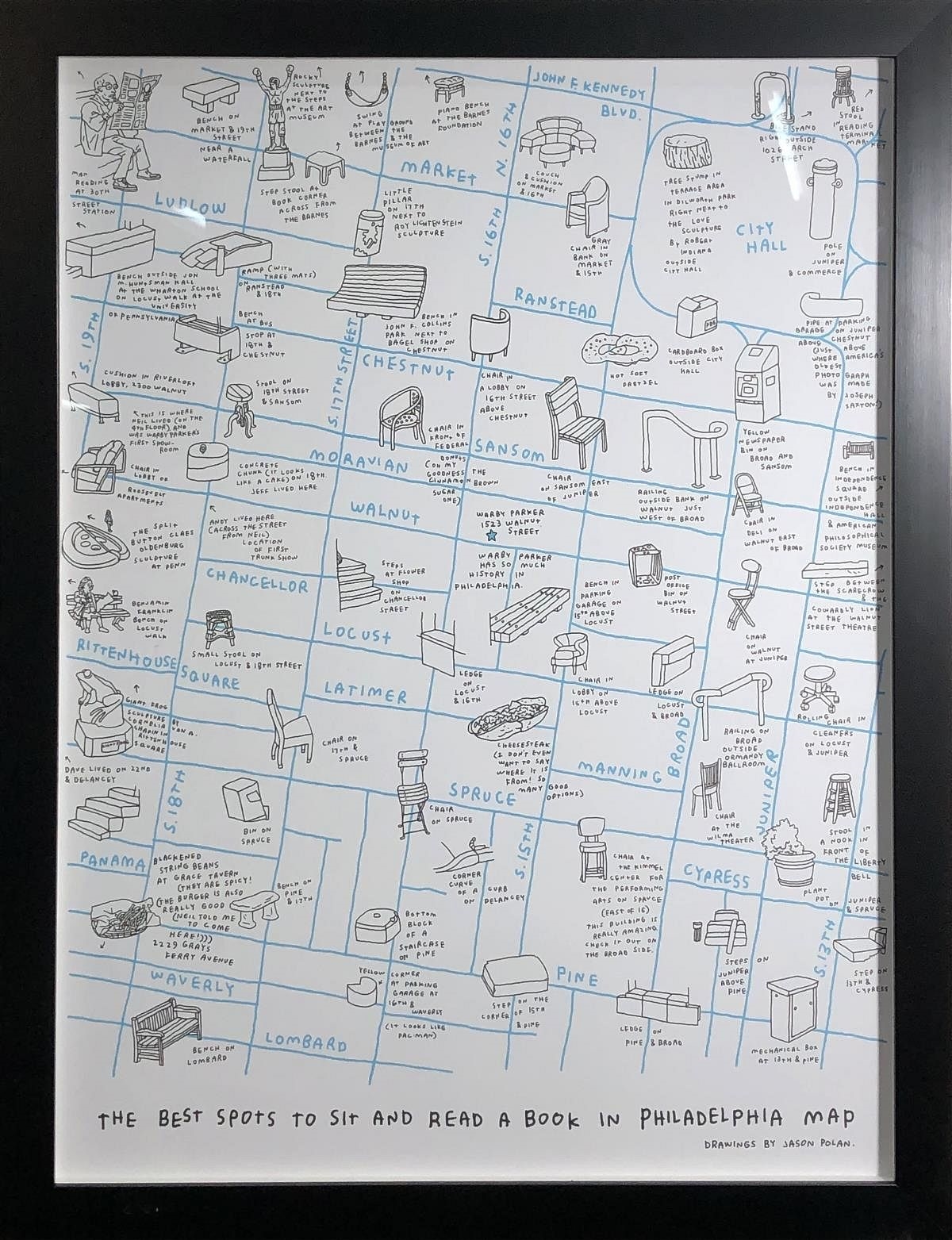 Jason Polan | Jason Polan - The best places to sit and read a book in ...