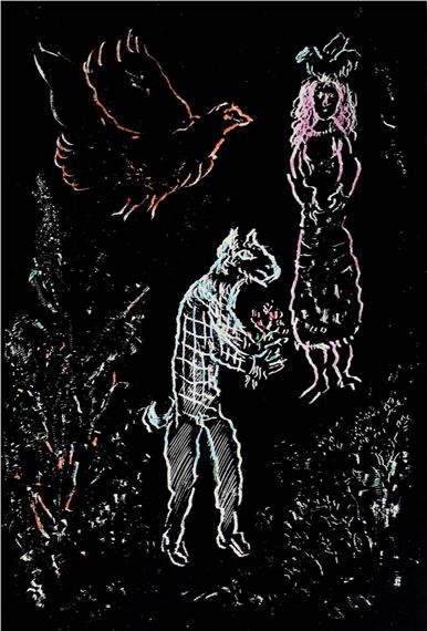 Marc Chagall | Marc Chagall - Summer Night (1973) | MutualArt