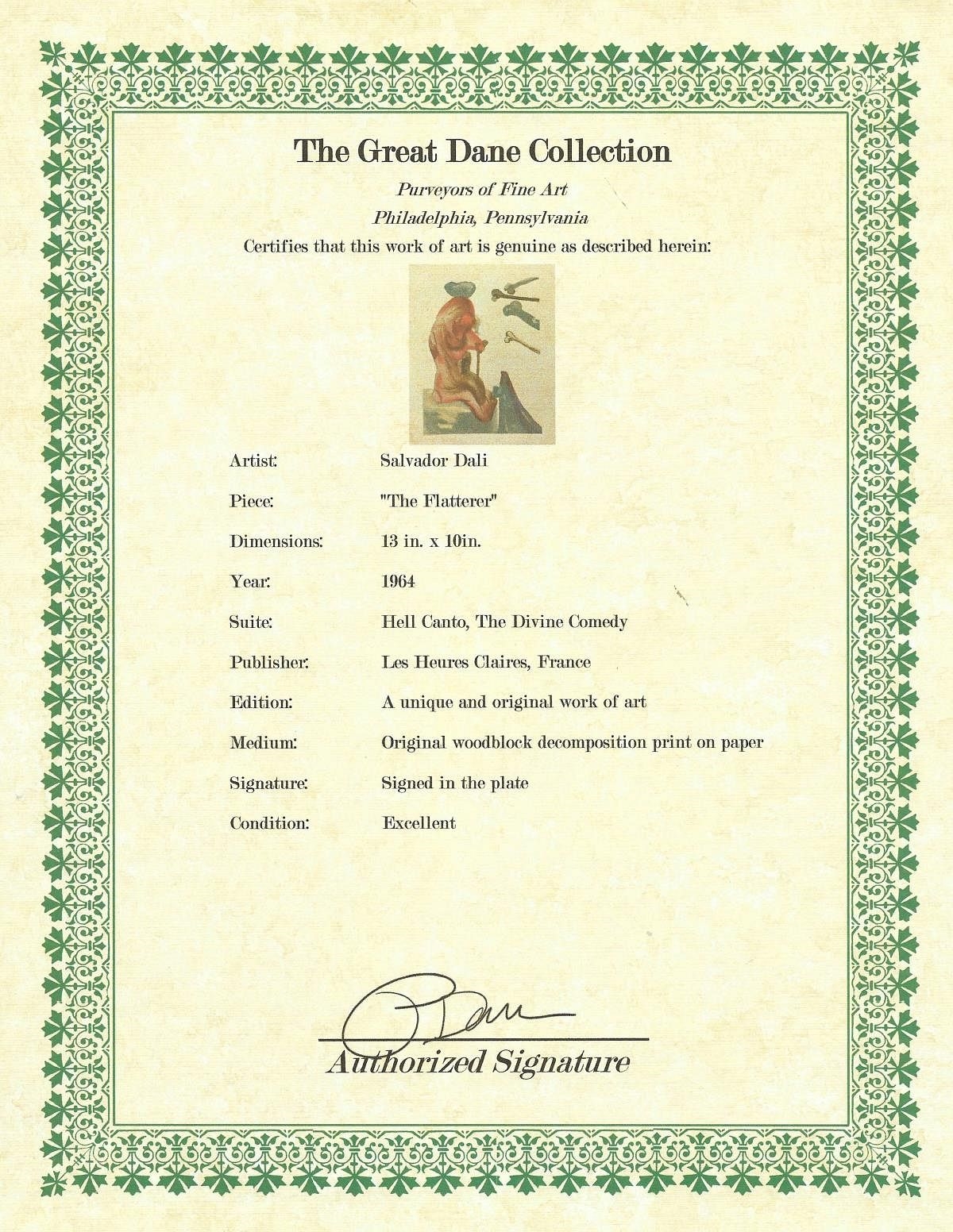 Salvador Dalí | Salvador Dali - The Flatterer (1964) | MutualArt