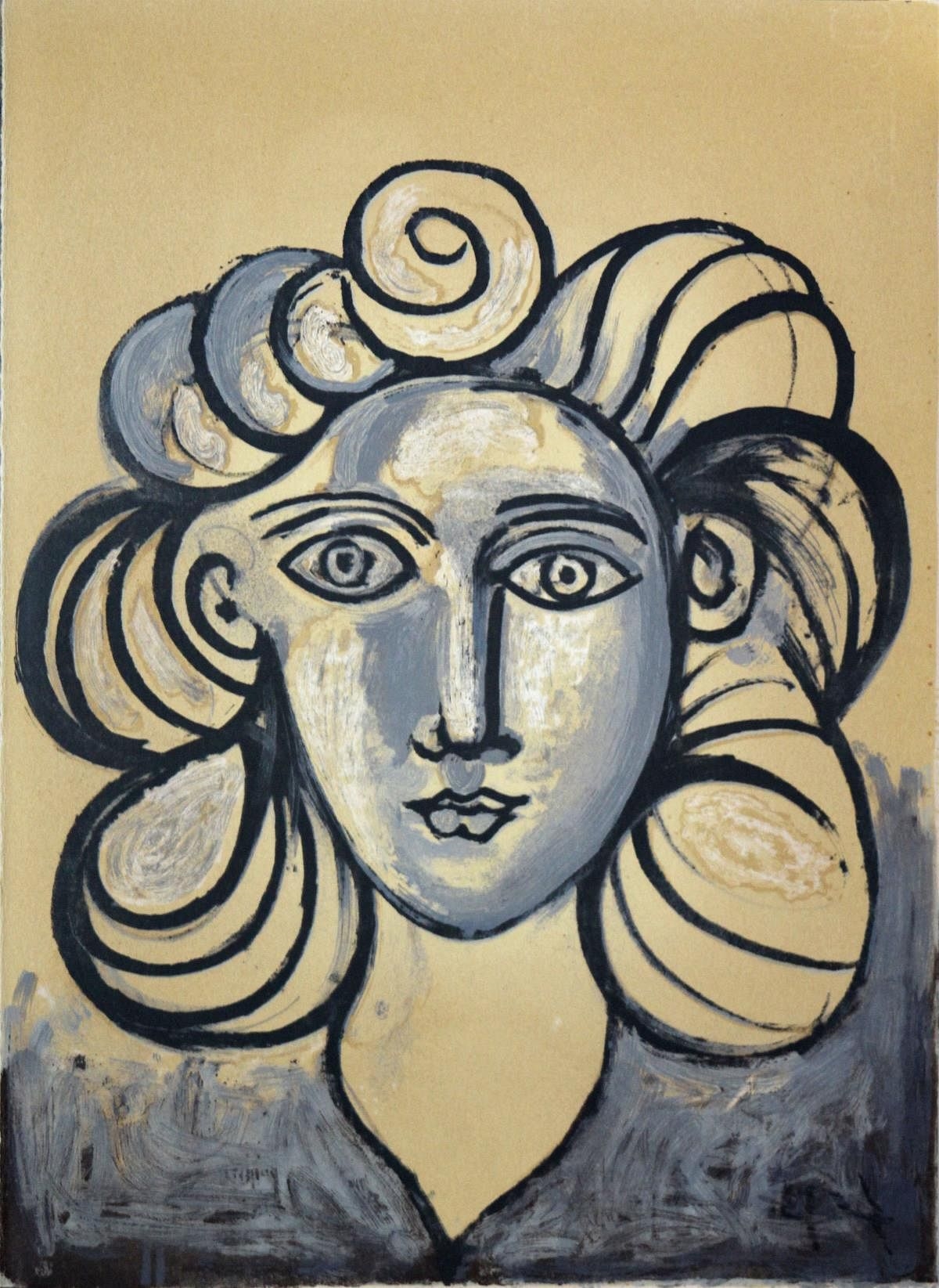 Pablo Picasso | Pablo Picasso - Portrait de Francoise Gilot (1954 ...