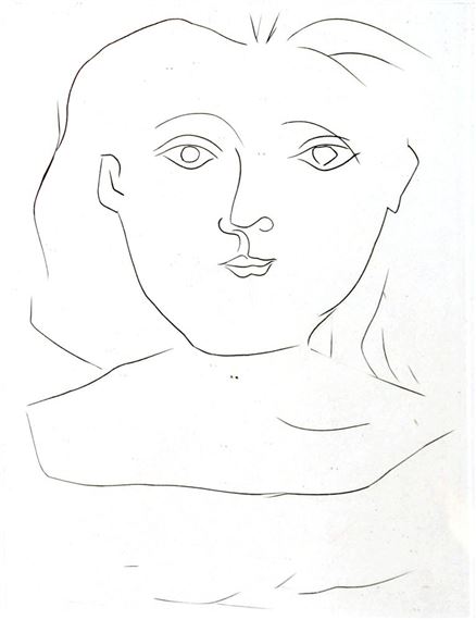 Pablo Picasso | Pablo Picasso - Portrait of a Young Girl (1954) | MutualArt