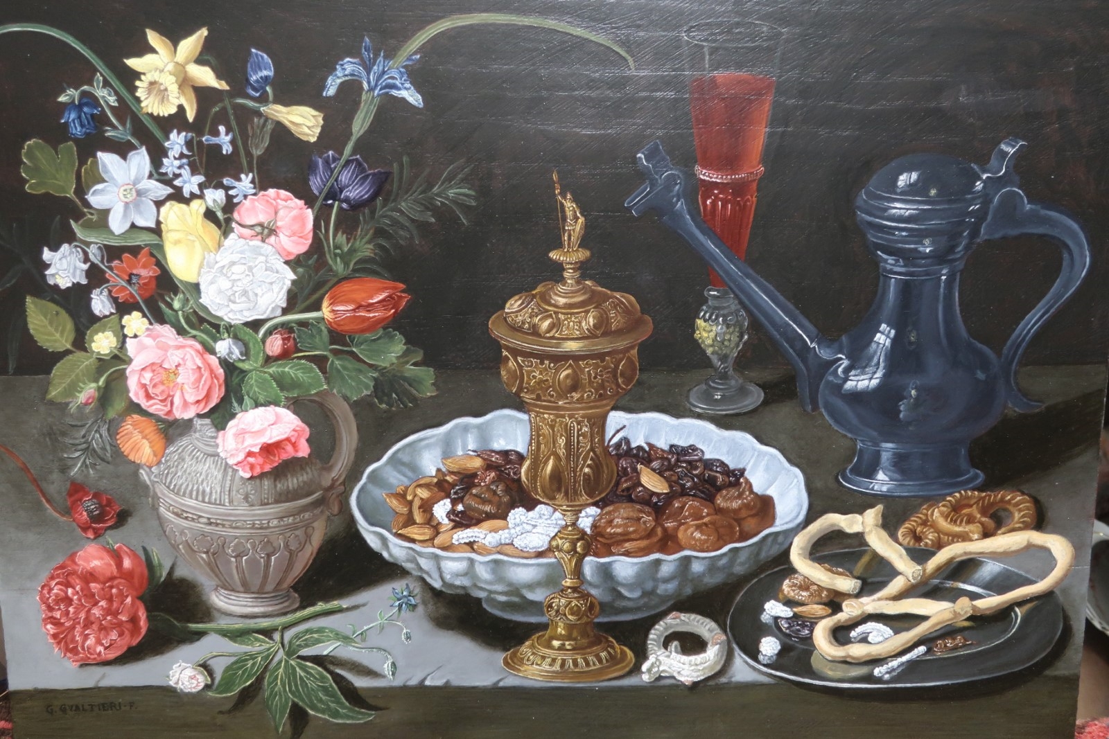 Clara Peeters | Floral still life with fruit | MutualArt