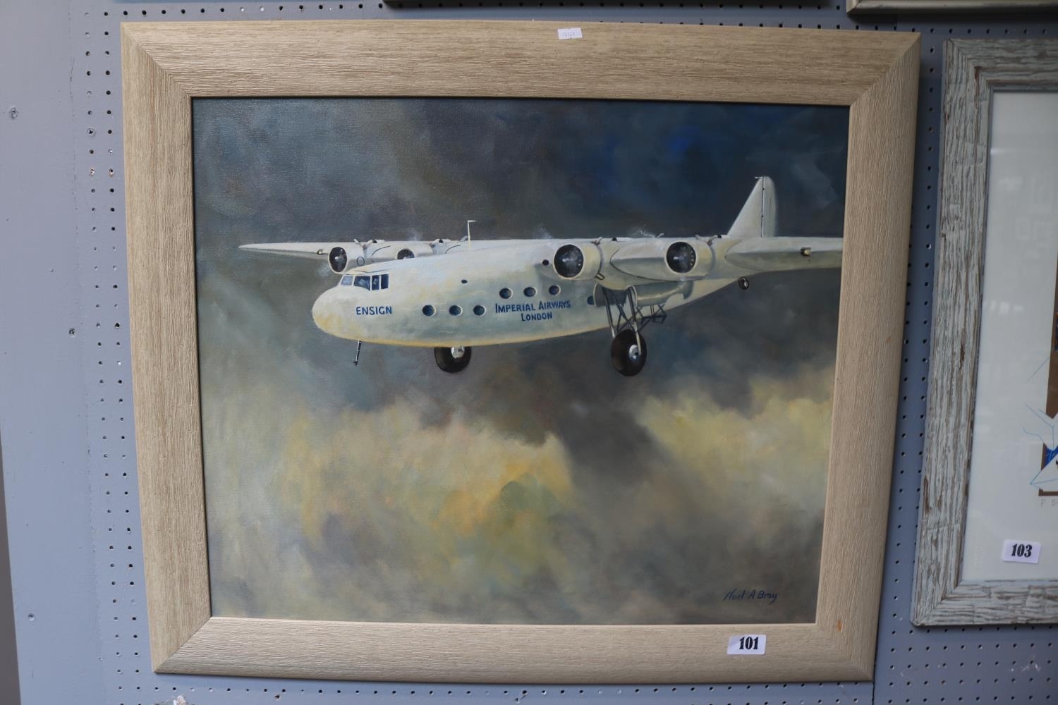 Noel A. Bray | Noel A Bray Aviation Artist Oil on canvas depicting ...