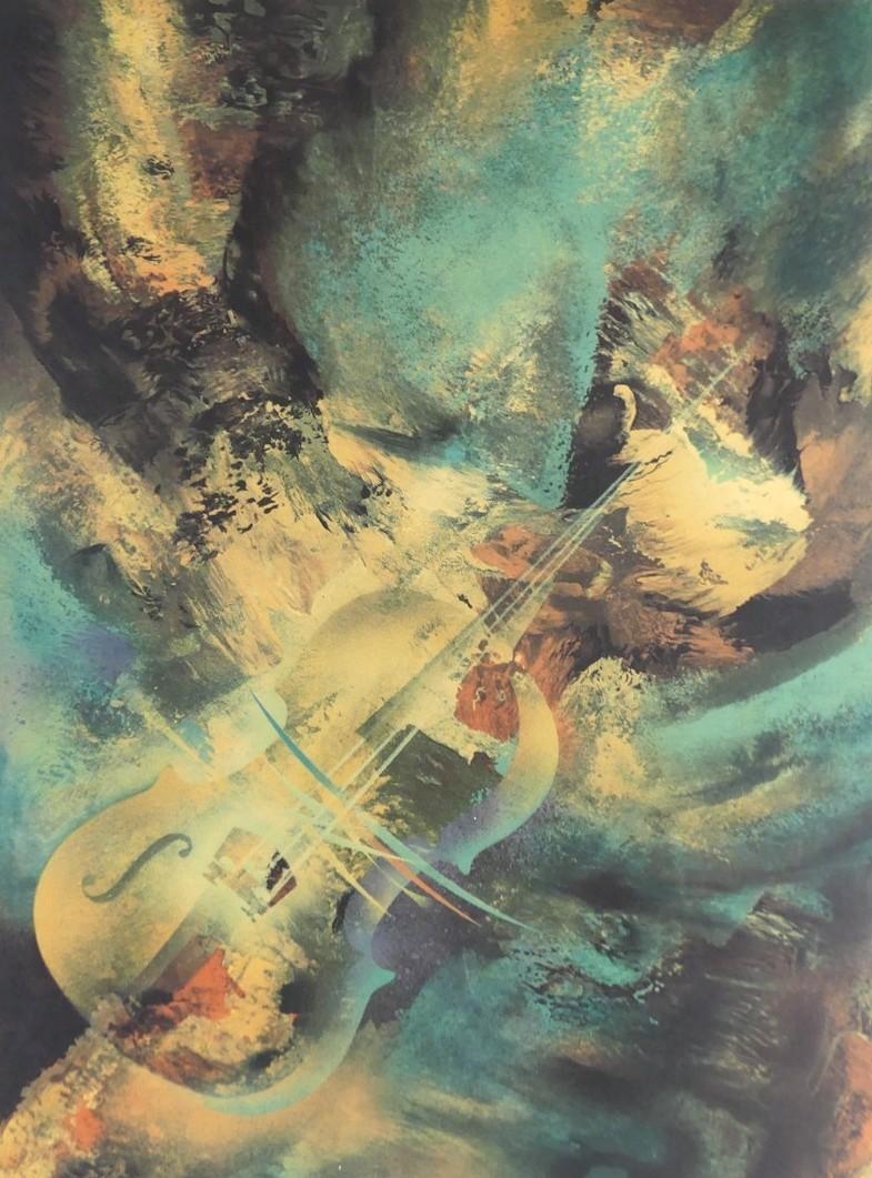 Leonardo da Vinci | Abstract artist proof lithograph in colours | MutualArt