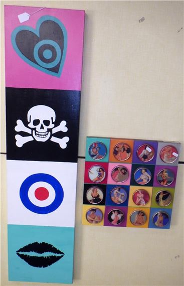 Roger Campbell | Pop Art composition featuring a Skull & Crossbones and ...