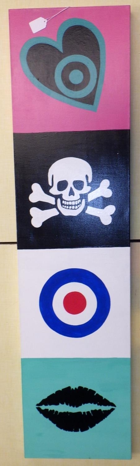 Roger Campbell | Pop Art composition featuring a Skull & Crossbones and ...