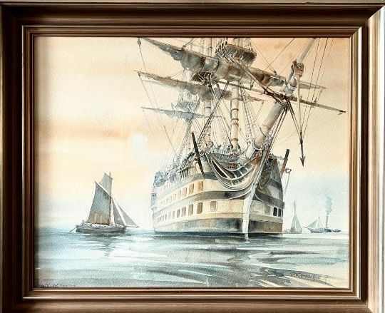 Brian Richard Entwistle | BRIAN ENTWISTLE, WATERCOLOUR, 'MAN OF WAR ...