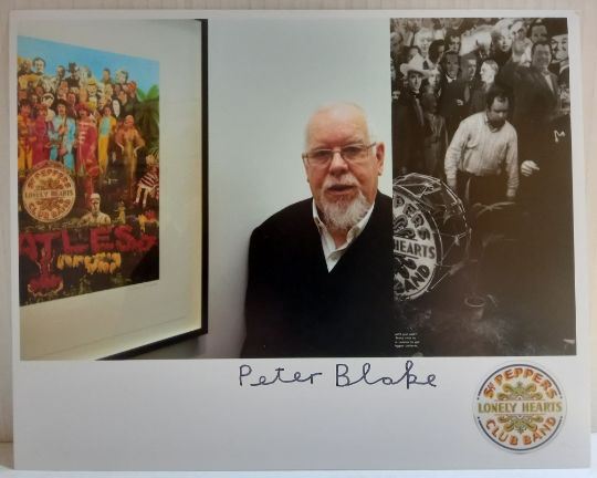 Peter Blake | Peter Blake signed photograph of him with various Sgt ...