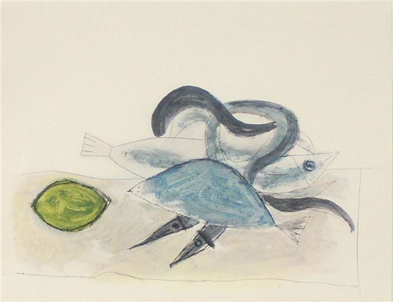 Pablo Picasso | Pablo Picasso - Untitled (Still Life with Fish and ...