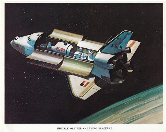 NASA | NASA - Shuttle Orbiter Carrying Spacelab (1975) | MutualArt