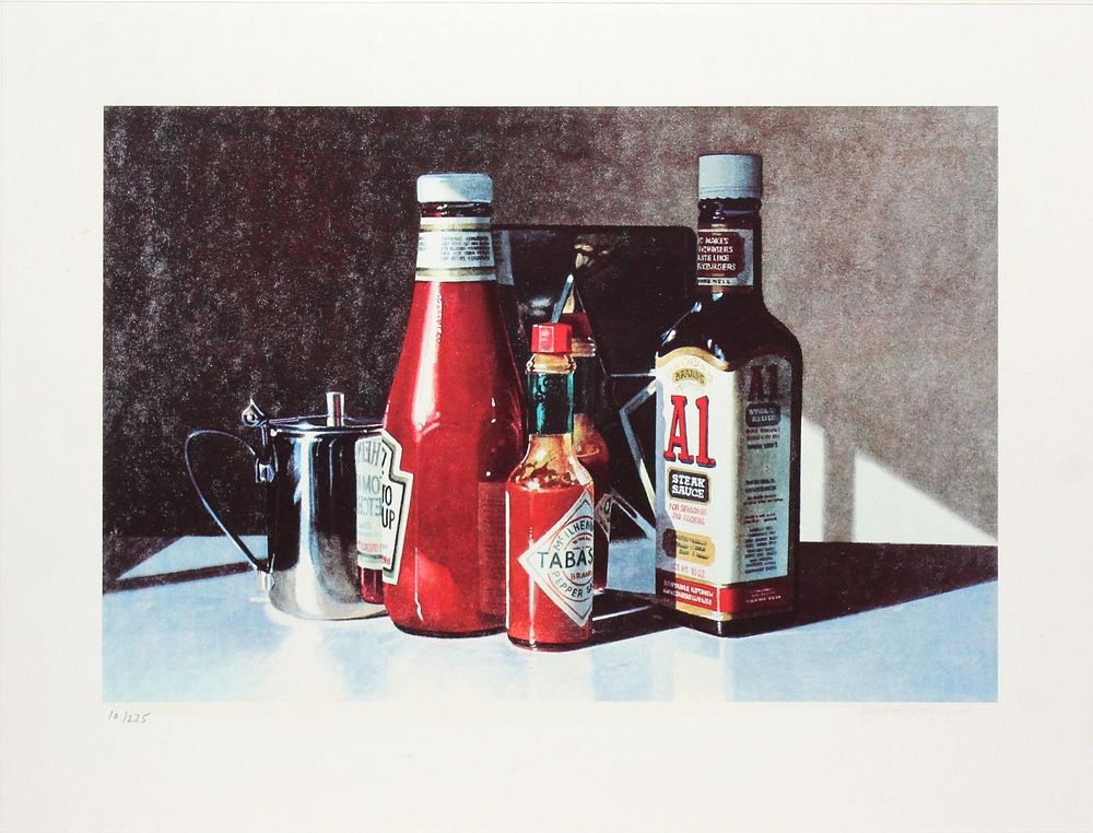 Ralph Goings | Ralph Goings - Pie with Iced Tea (1993) | MutualArt