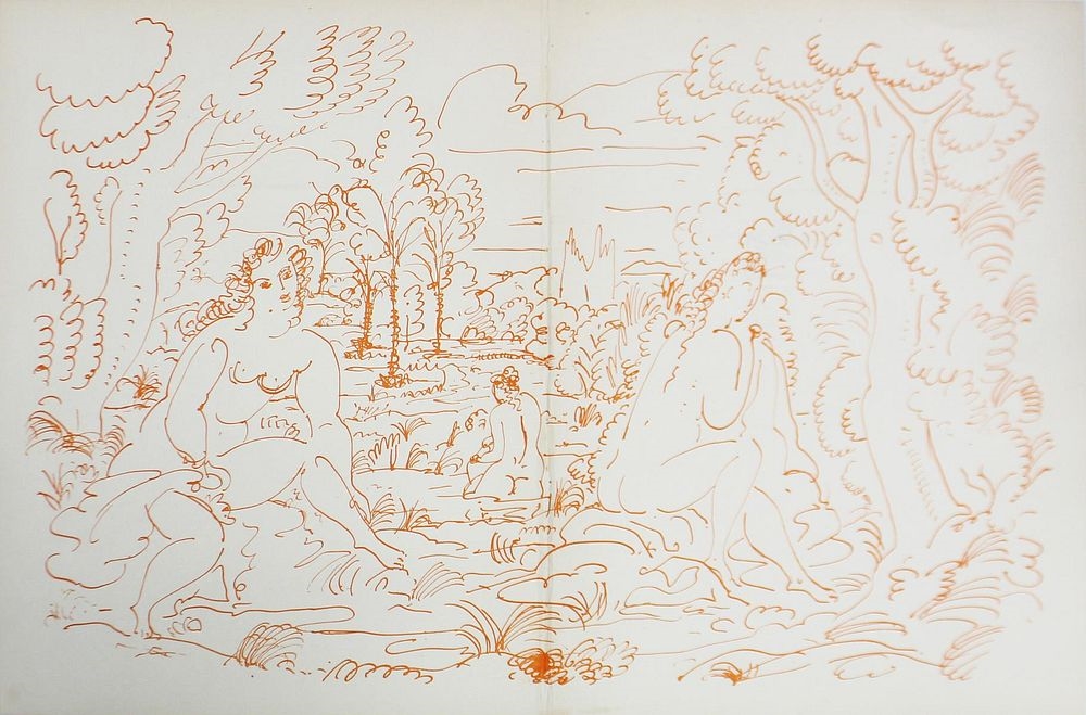 André Derain | Andre Derain - Figures in a Pool (1940) | MutualArt