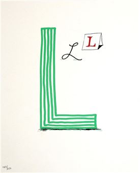 David Hockney | David Hockney - Letter L from Hockney | MutualArt