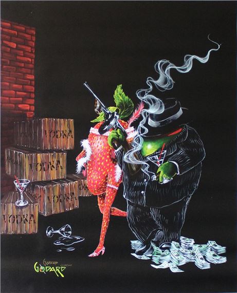 Michael Godard | Michael Godard - Olive Capone with Strawberry | MutualArt