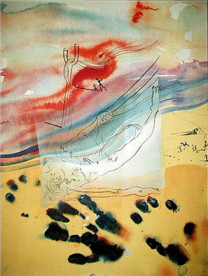 Salvador Dalí | Salvador Dali - The sea parted Jehovah (1974) | MutualArt