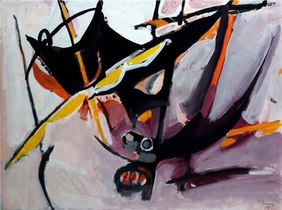 Edouard Pignon | Edouard Pignon - Untitled original gouache painting ...