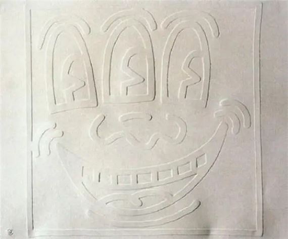 Keith Haring | Keith Haring - Three Eyed Monster (1990) | MutualArt