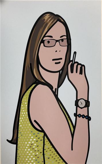 Julian Opie | Julian Opie - Ruth Smoking 2 (2005) | MutualArt