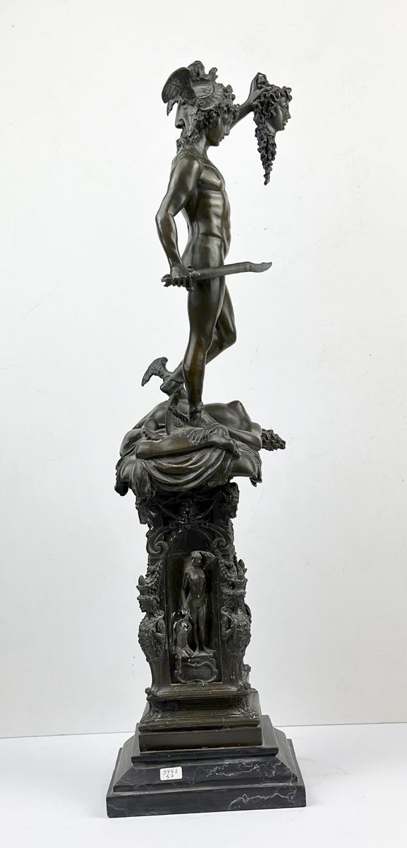 Benvenuto Cellini | Scultura in bronzo patinato finemente lavorato e ...