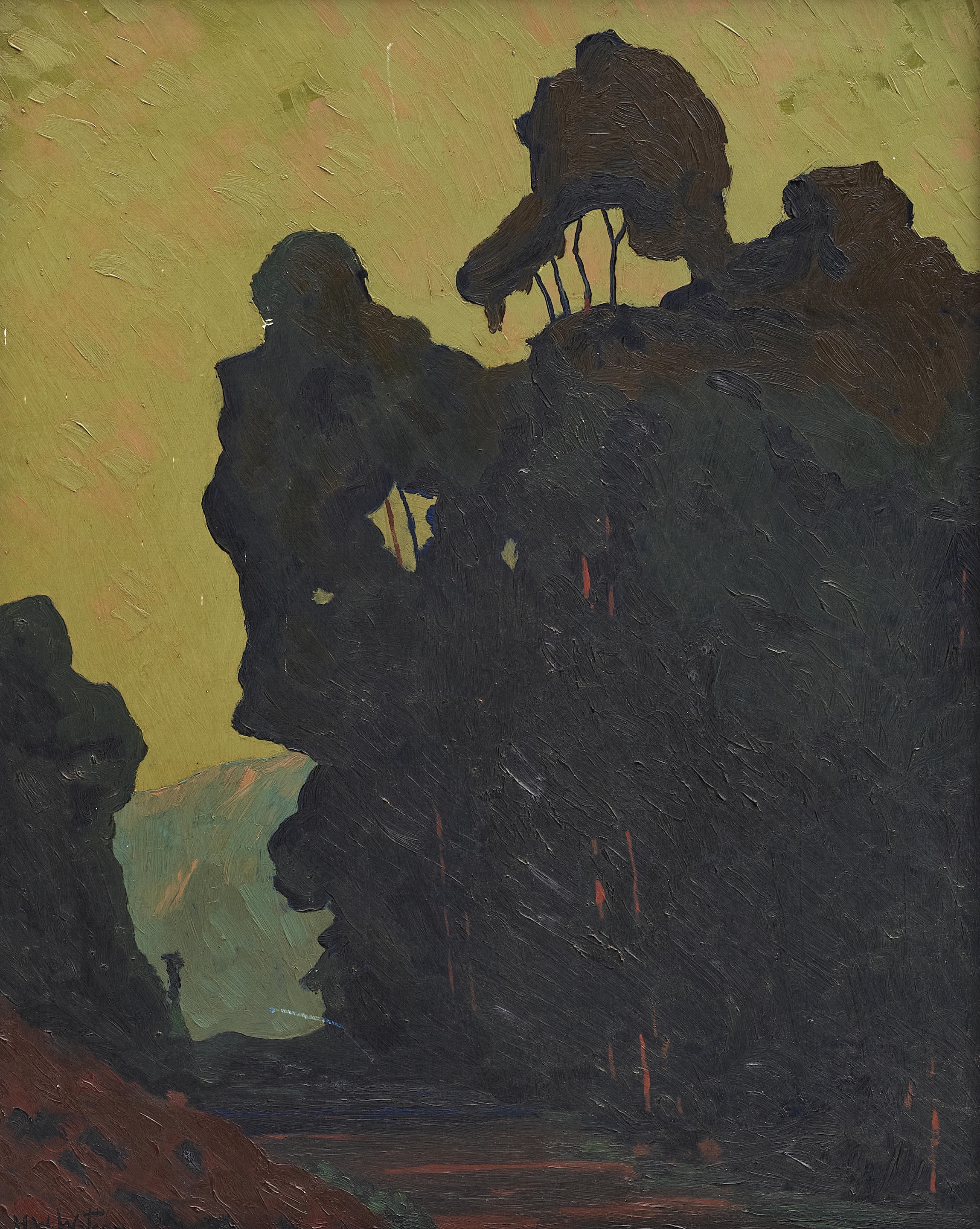 Harry Watson | Trees on a cliff | MutualArt