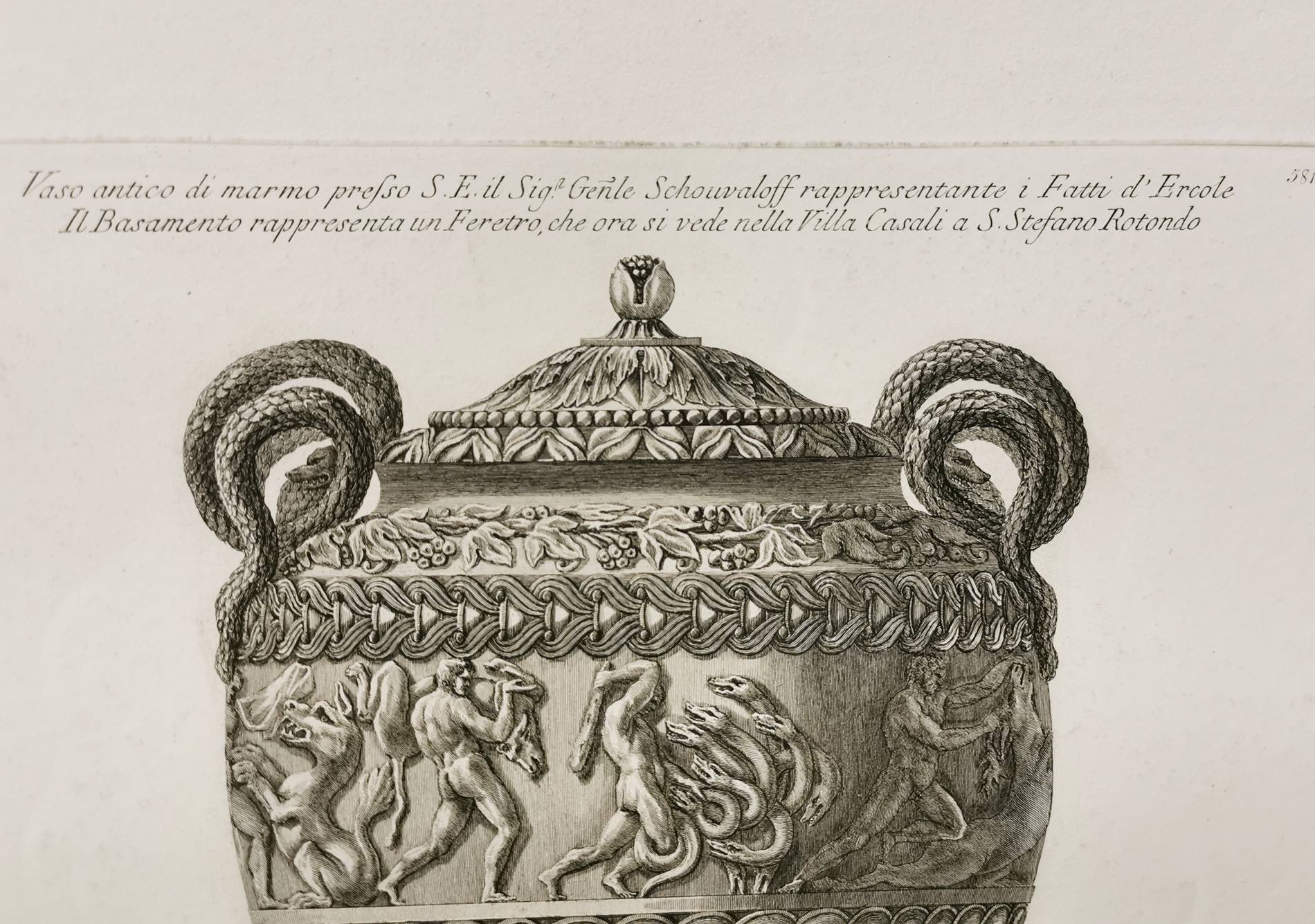 Giovanni Battista Piranesi | Incisione all'acquaforte raff.te ''Vaso ...