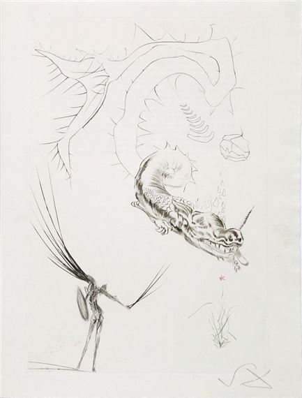 Salvador Dalí | Salvador Dali - Tristan and the Dragon (1969) | MutualArt