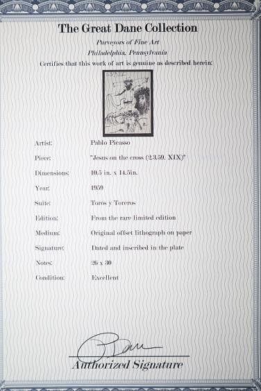 Pablo Picasso | Pablo Picasso - Jesus on the cross (2.3.59. XIX (1959 ...