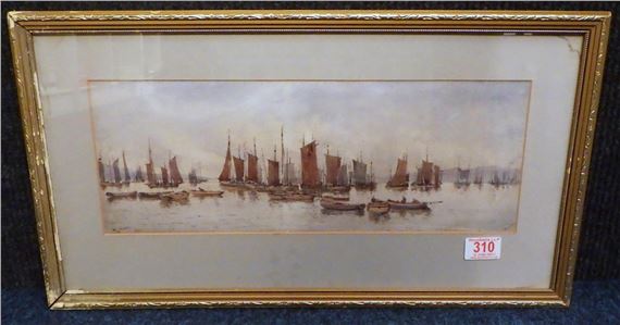 William James Boddy | A William James Boddy Watercolur of a shipping ...