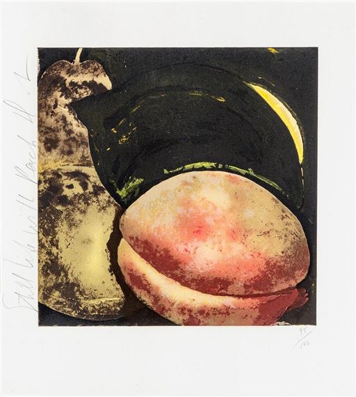 Donald Sultan | Donald Sultan - Still Life with Peach (1987) | MutualArt