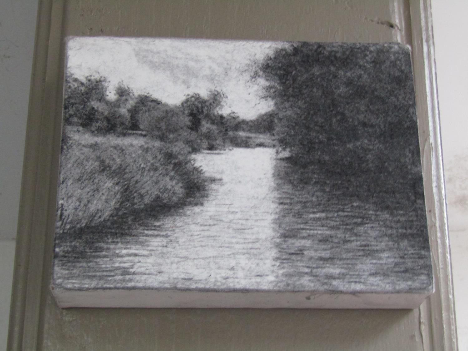 Michael Wann | Michael Wann River Scene Pastel on Canvas Approximately ...