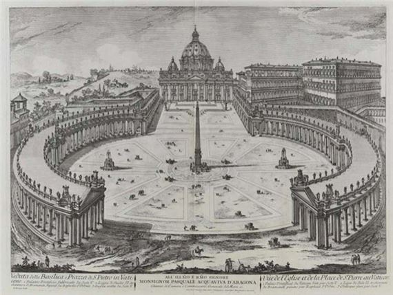 Jean Barbault | Jean Barbault VEDUTA DELLA BASILICA DI PIAZZA SAN ...