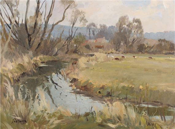 Edward Wesson | Edward Wesson – ‘Near Wylye (20th Century) | MutualArt