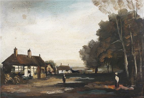 Philip Hugh Padwick | Philip Hugh Padwick – Landscape with Thatched ...