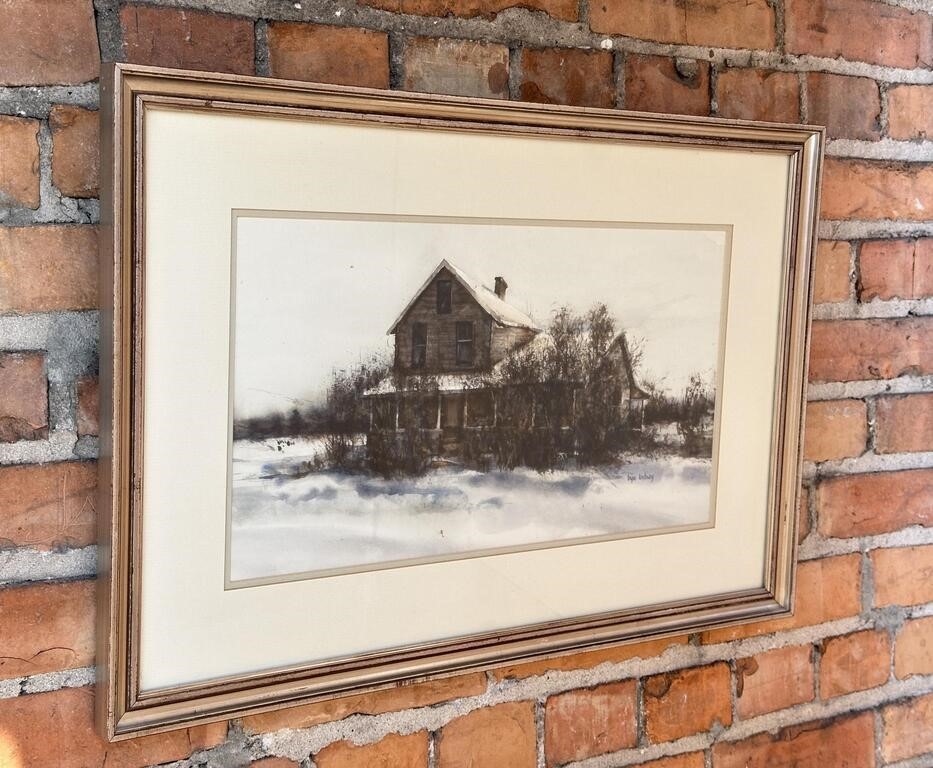 Bye Bitney | Bye Bitney Montana Watercolor Painting | MutualArt